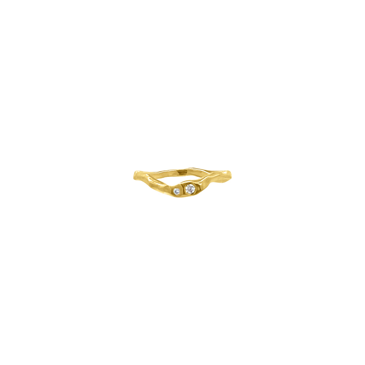 Sara Jin Mi Pure Two Diamonds Ring | 18k gold | 004ct — FF2